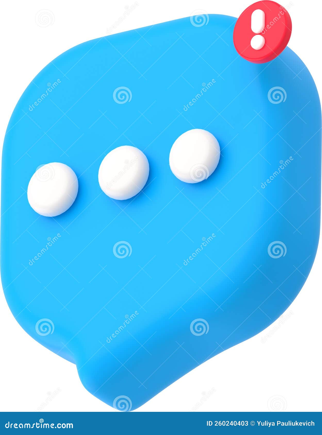 3D Render Of Two Notification Bubbles Displaying 1K, Set Upon A Pastel ...