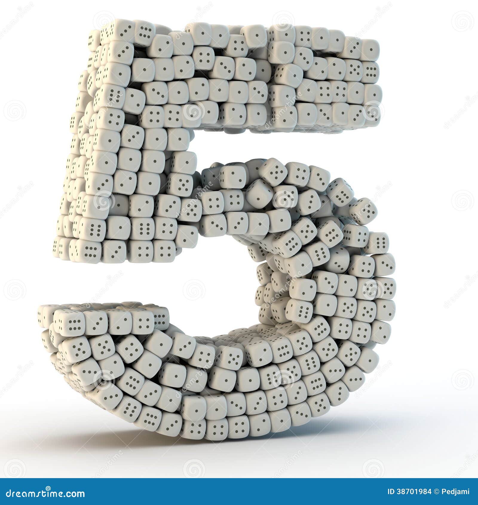 3D render number five stock illustration. Illustration of plastic ...