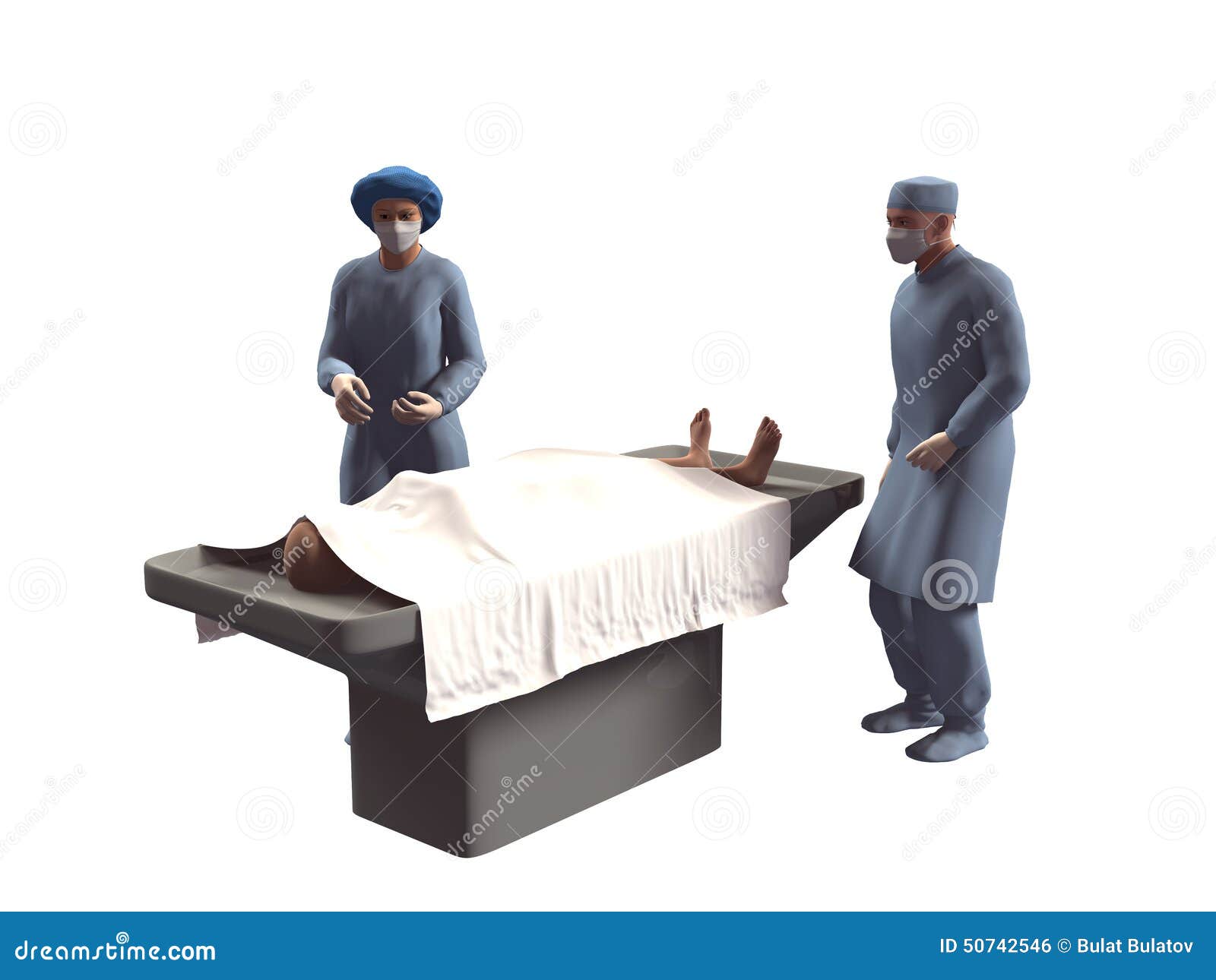 3d Render Of Nurse And Dead Body In Morgue Royalty-Free Stock Photo ...
