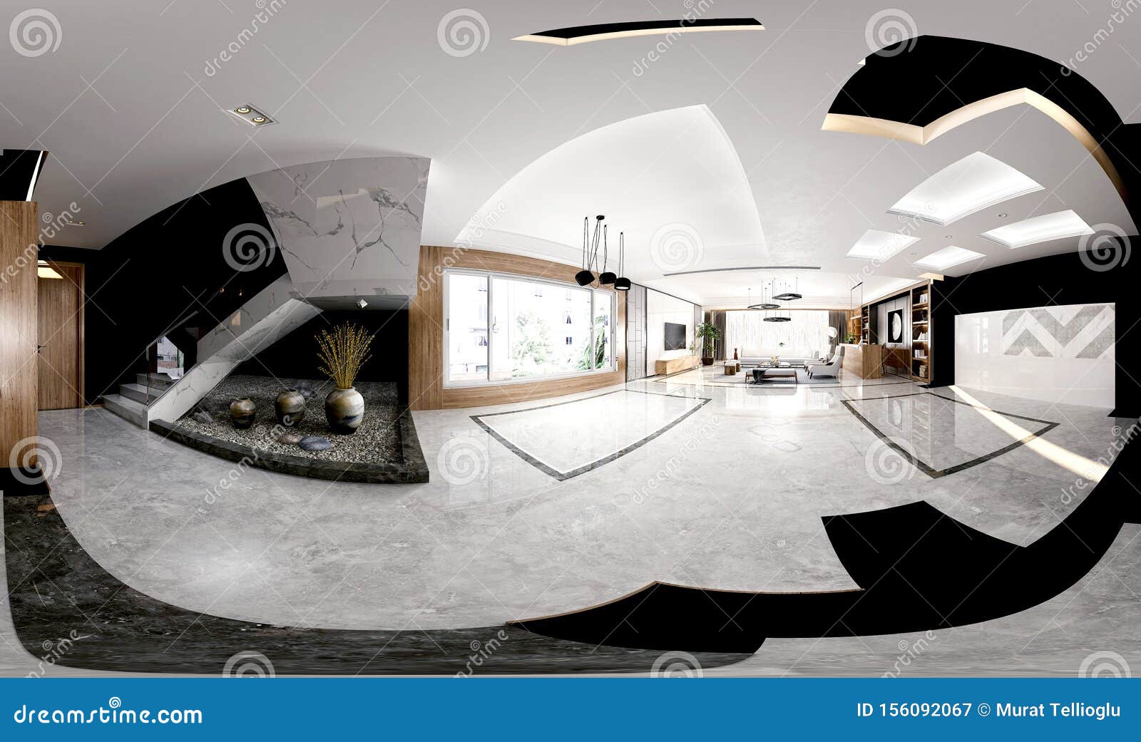 3d Render Office Interior 360 Degrees Stock Photography | CartoonDealer ...