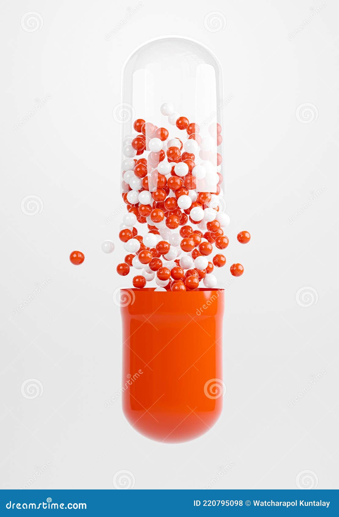 Opened Capsule With Valine, Lysine And Leucine Drops. They Are ...