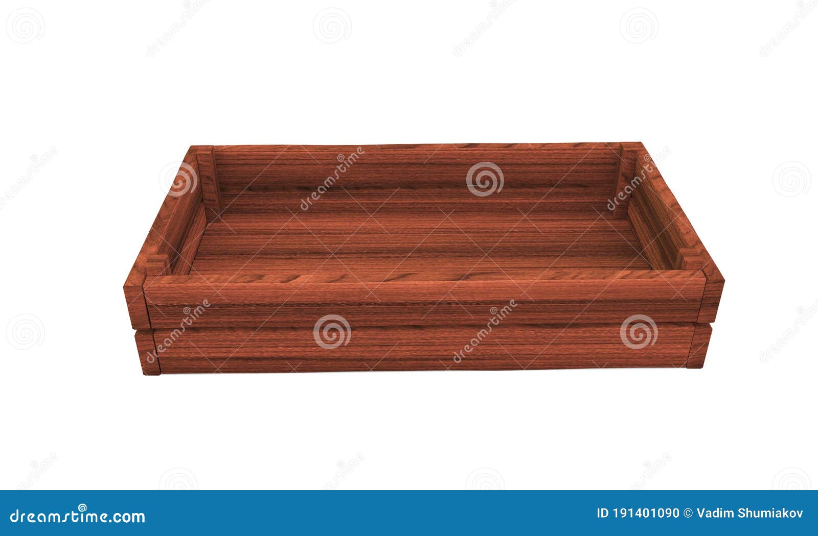 3d Render of Opened Wooden Box Stock Illustration - Illustration of ...