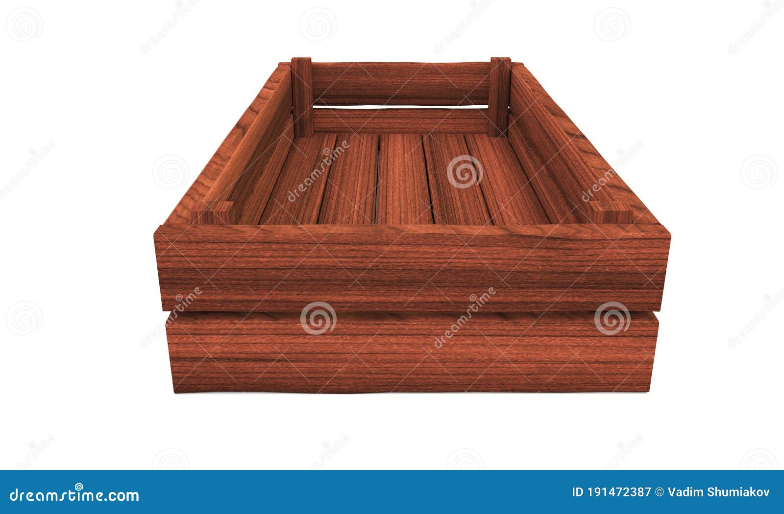 3d Render of Opened Wooden Box Stock Illustration - Illustration of ...