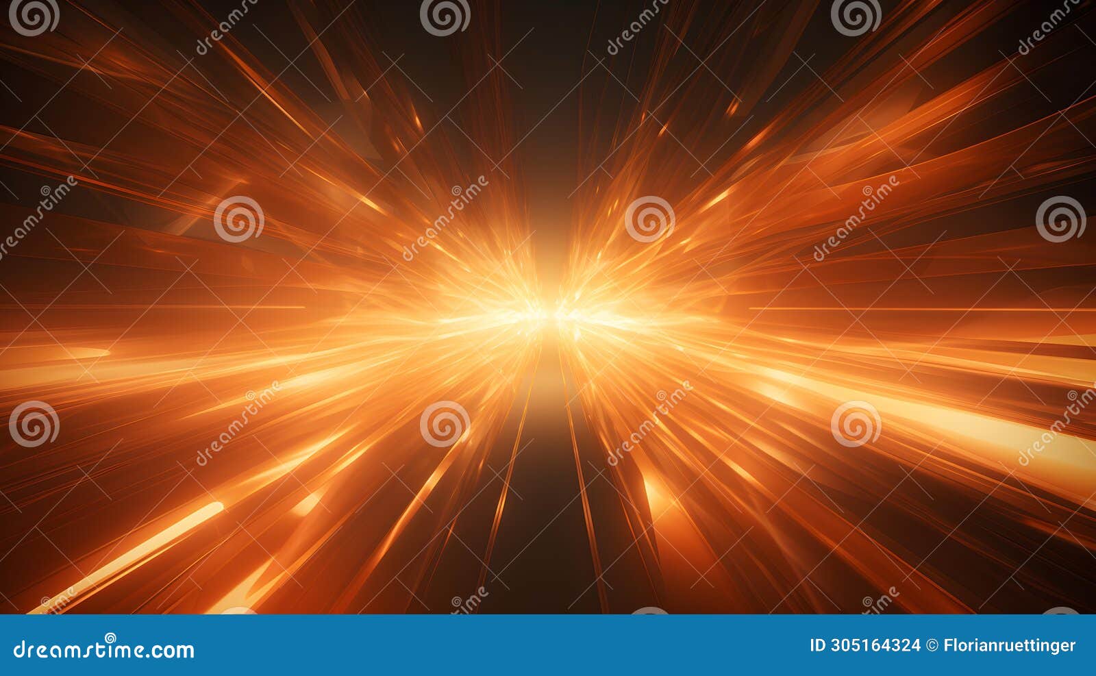 3D Render of Orange Light Rays. Abstract Background Stock Illustration ...