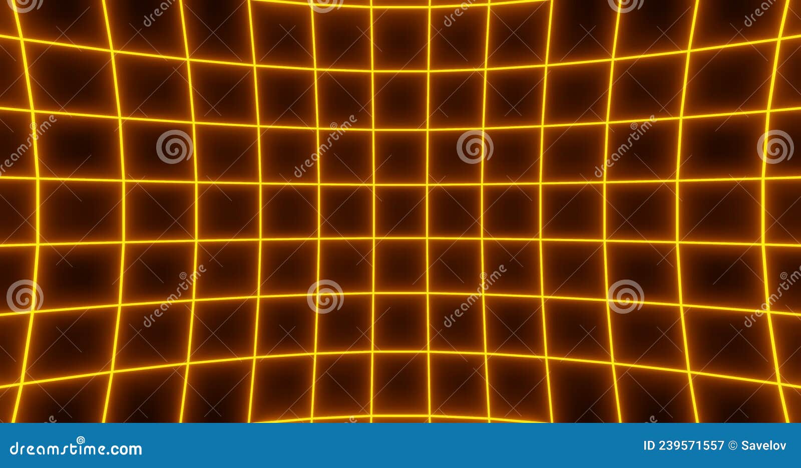 Render with Orange Neon Grid Stock Illustration - Illustration of neon ...