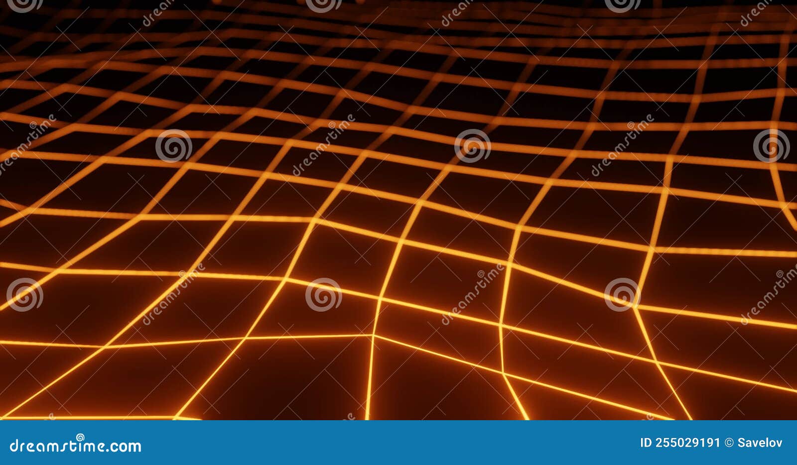 Render with Orange Neon Grid in Perspective Stock Video - Video of ...