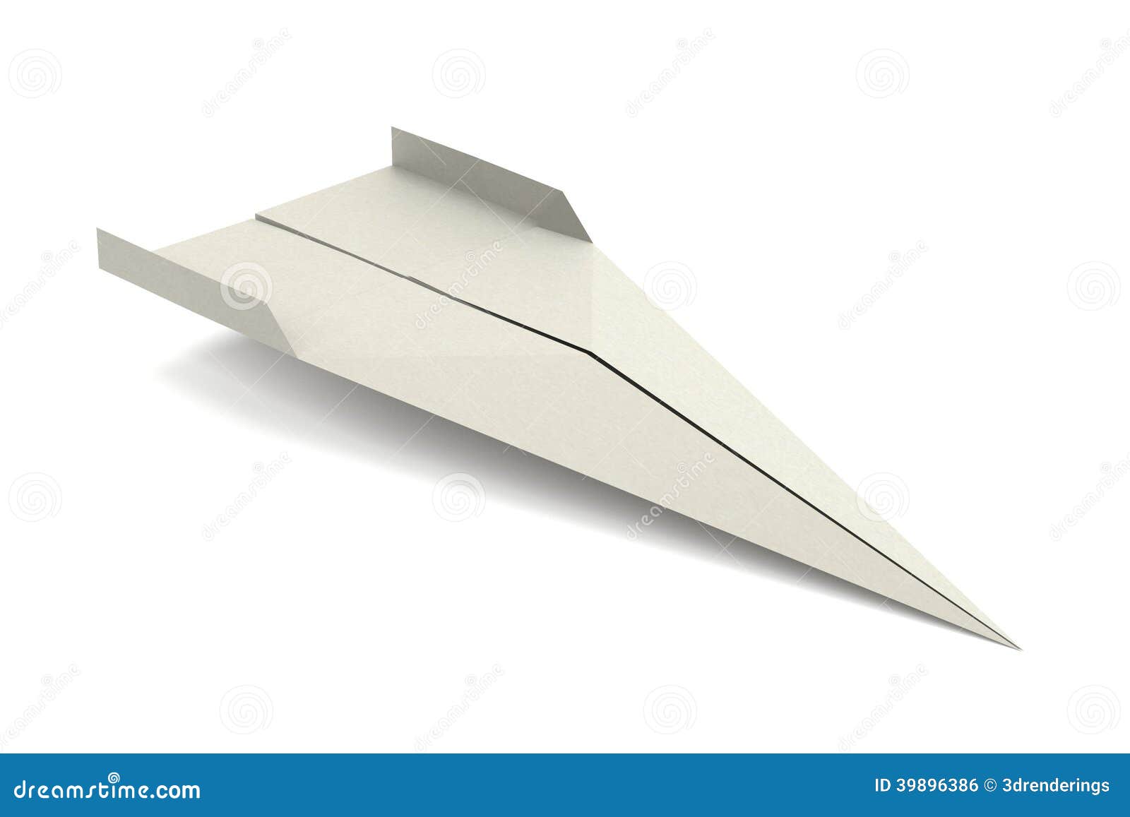3d render of origami plane stock illustration. Illustration of tree ...
