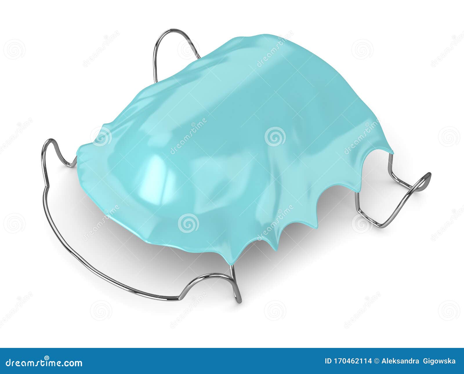 3d Render of Orthodontic Removable Retainer Stock Illustration ...