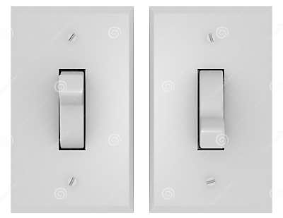 3d Render of a Pair of Light Switches Stock Illustration - Illustration ...