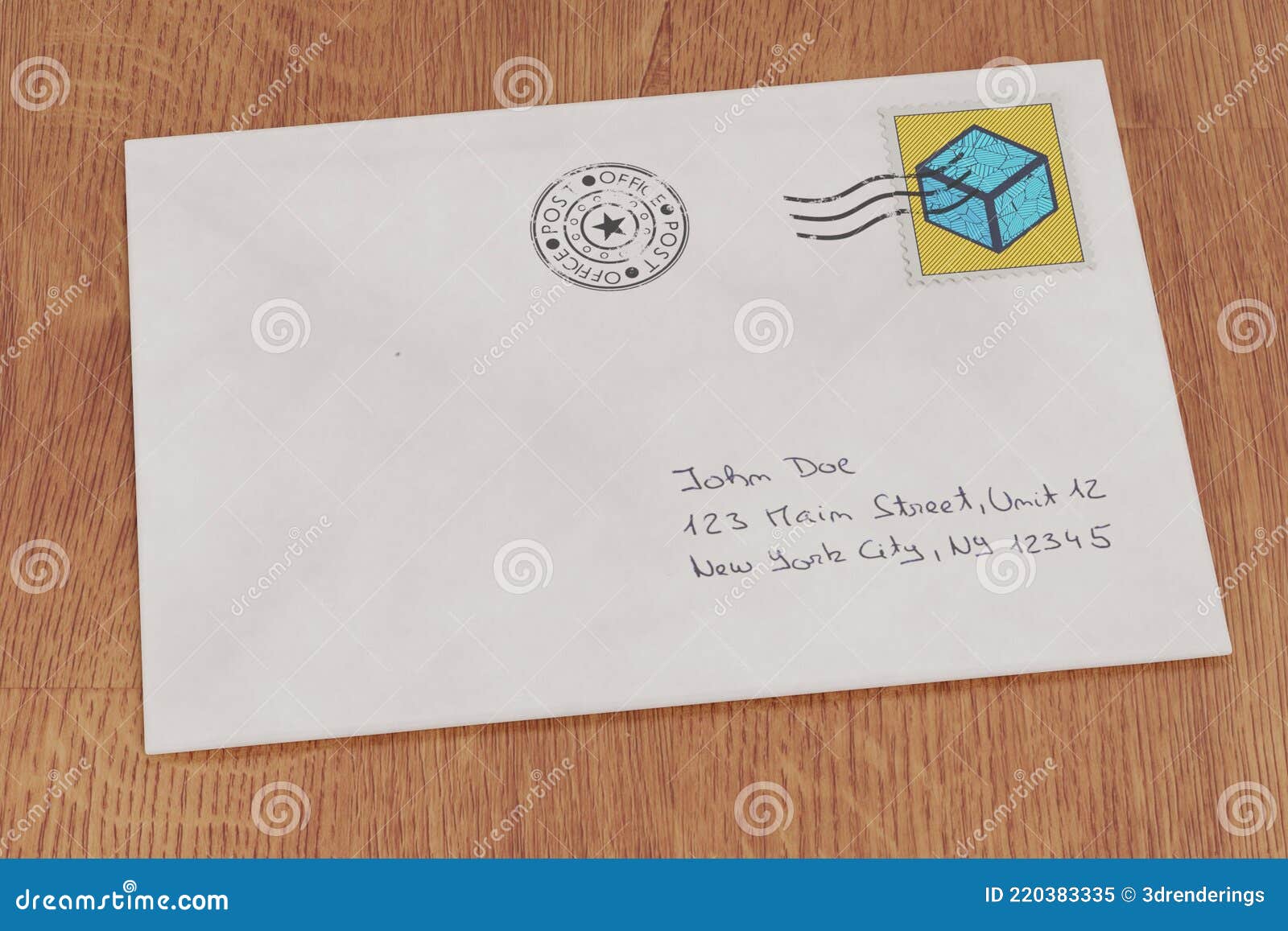 3D Render of Paper Envelope Stock Illustration - Illustration of paper ...