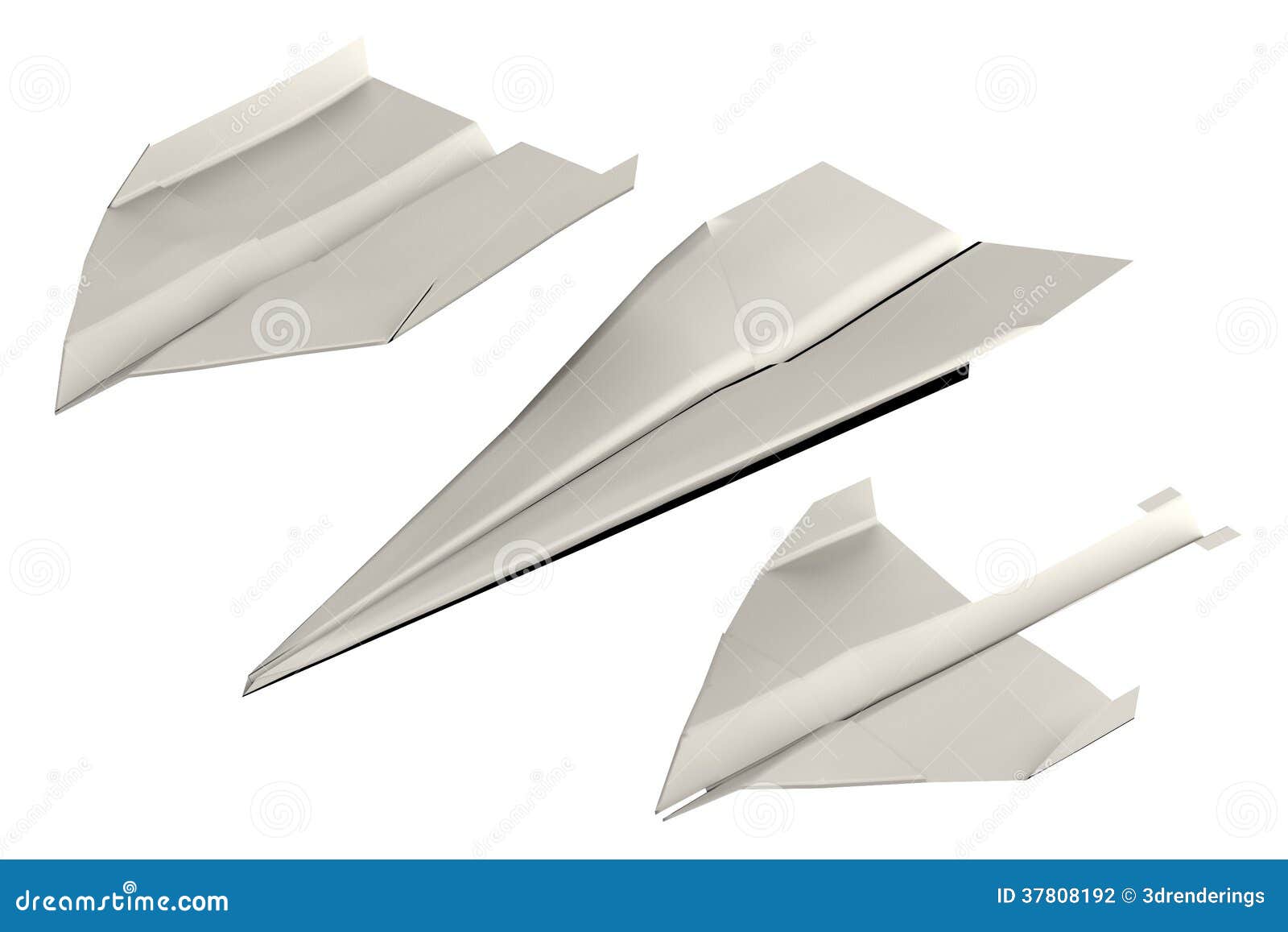 3d render of paper planes stock illustration. Illustration of model ...