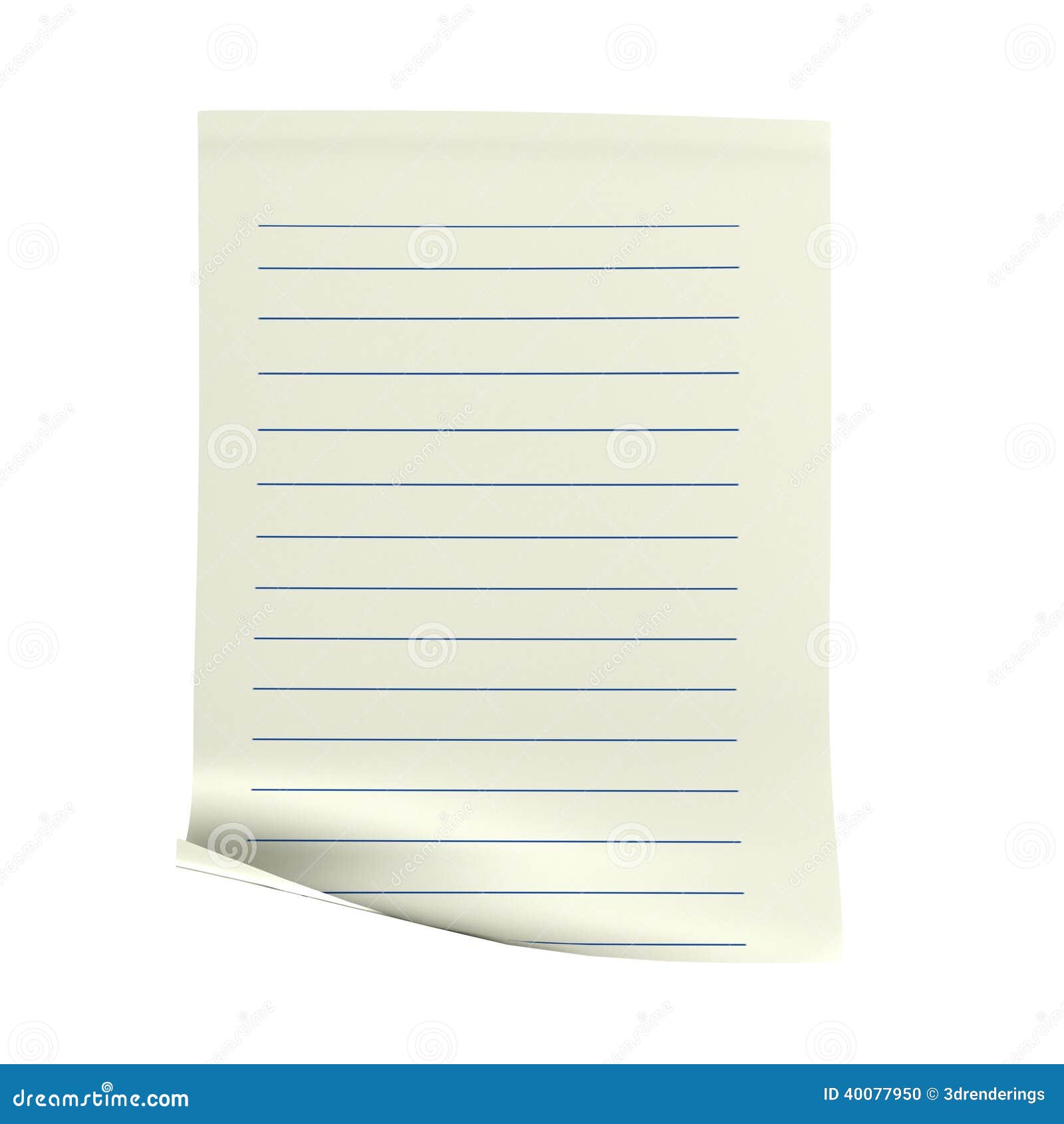 3d render of paper stock illustration. Illustration of render - 40077950