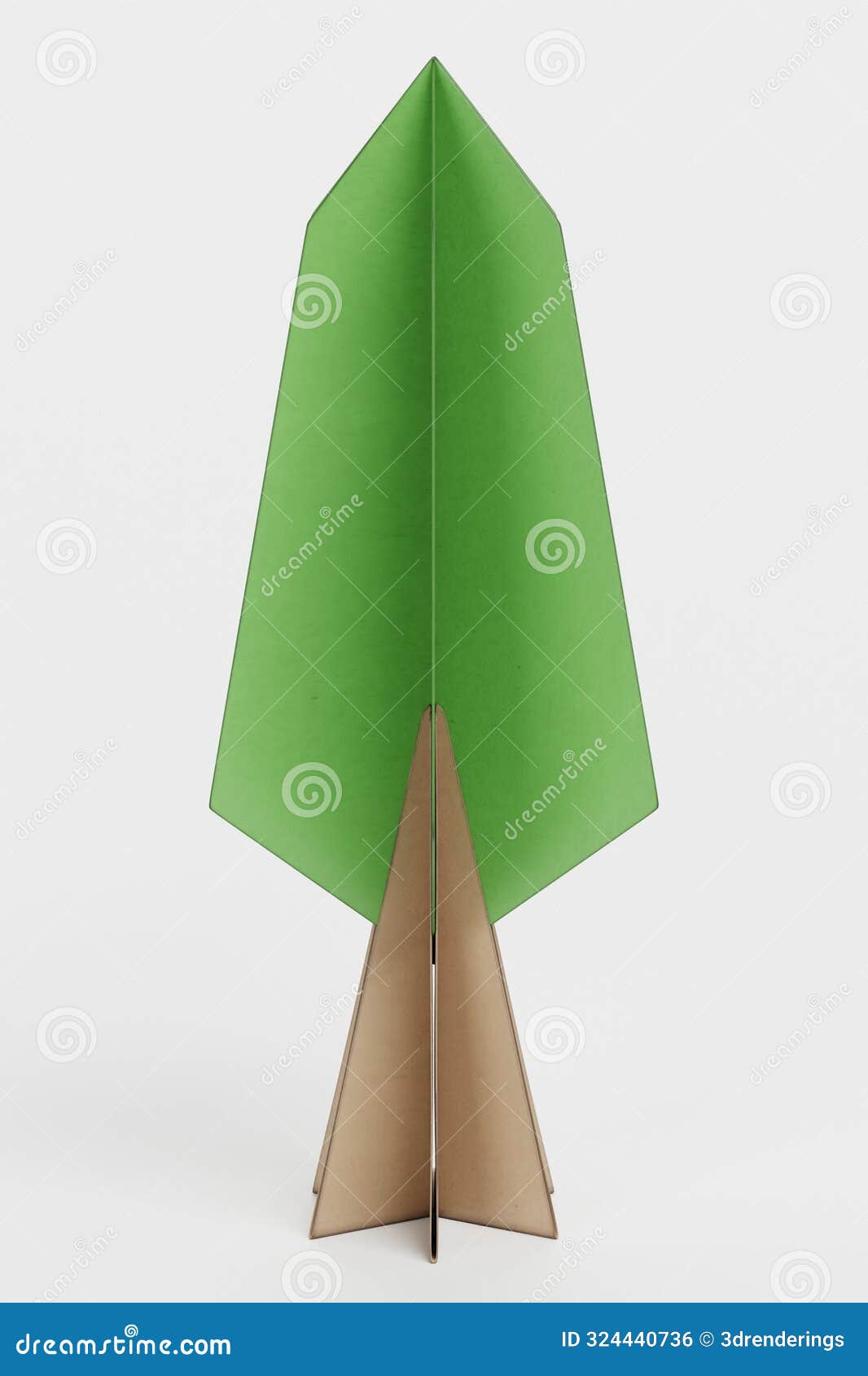 3D Render of Paper Tree stock illustration. Illustration of tree ...