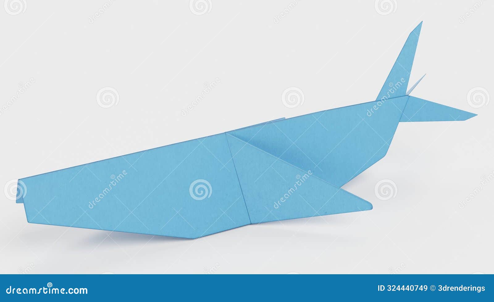 3D Render of Paper Whale stock illustration. Illustration of whale ...