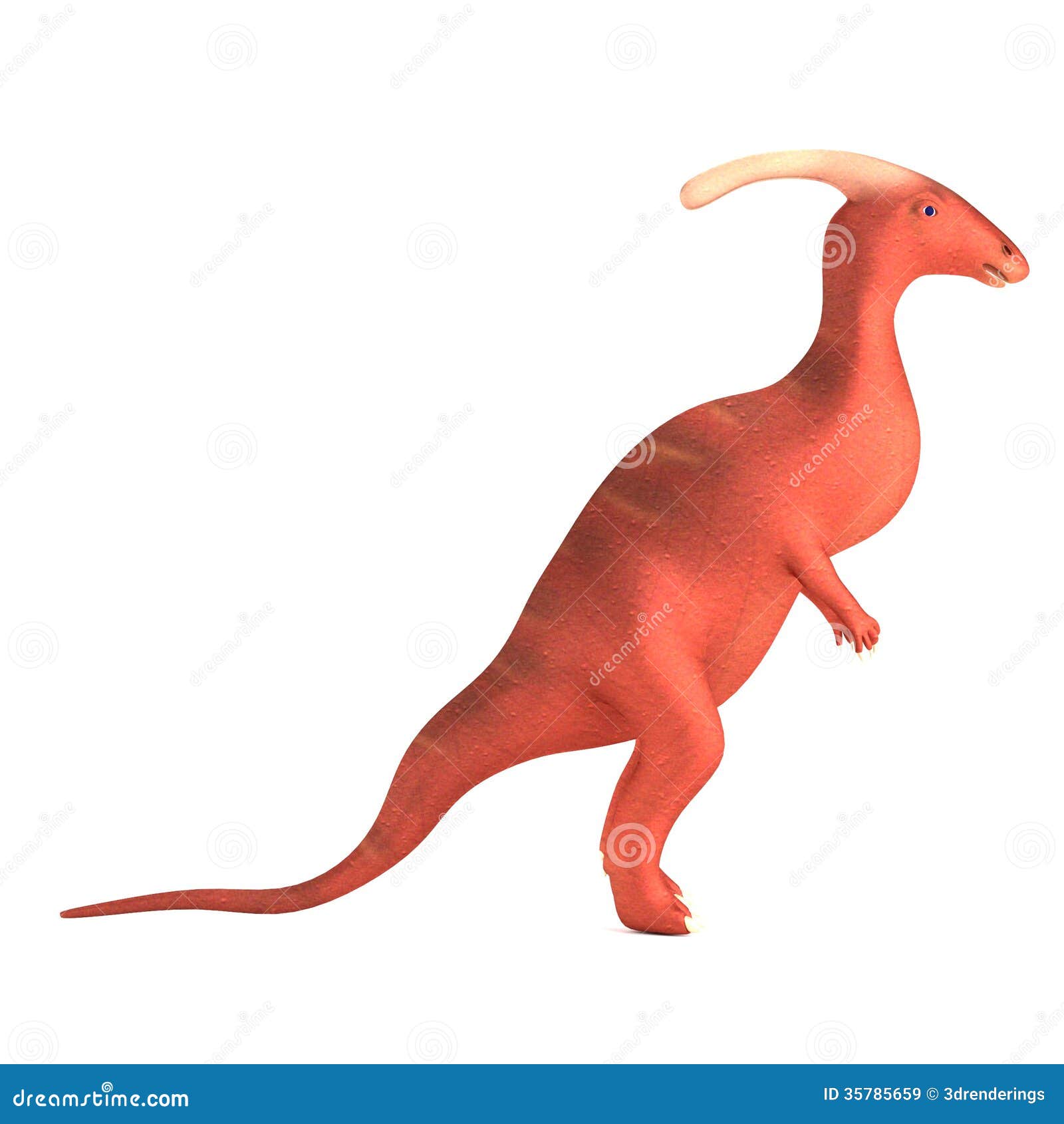3d Render of Parasaurolophus Stock Illustration - Illustration of dino ...