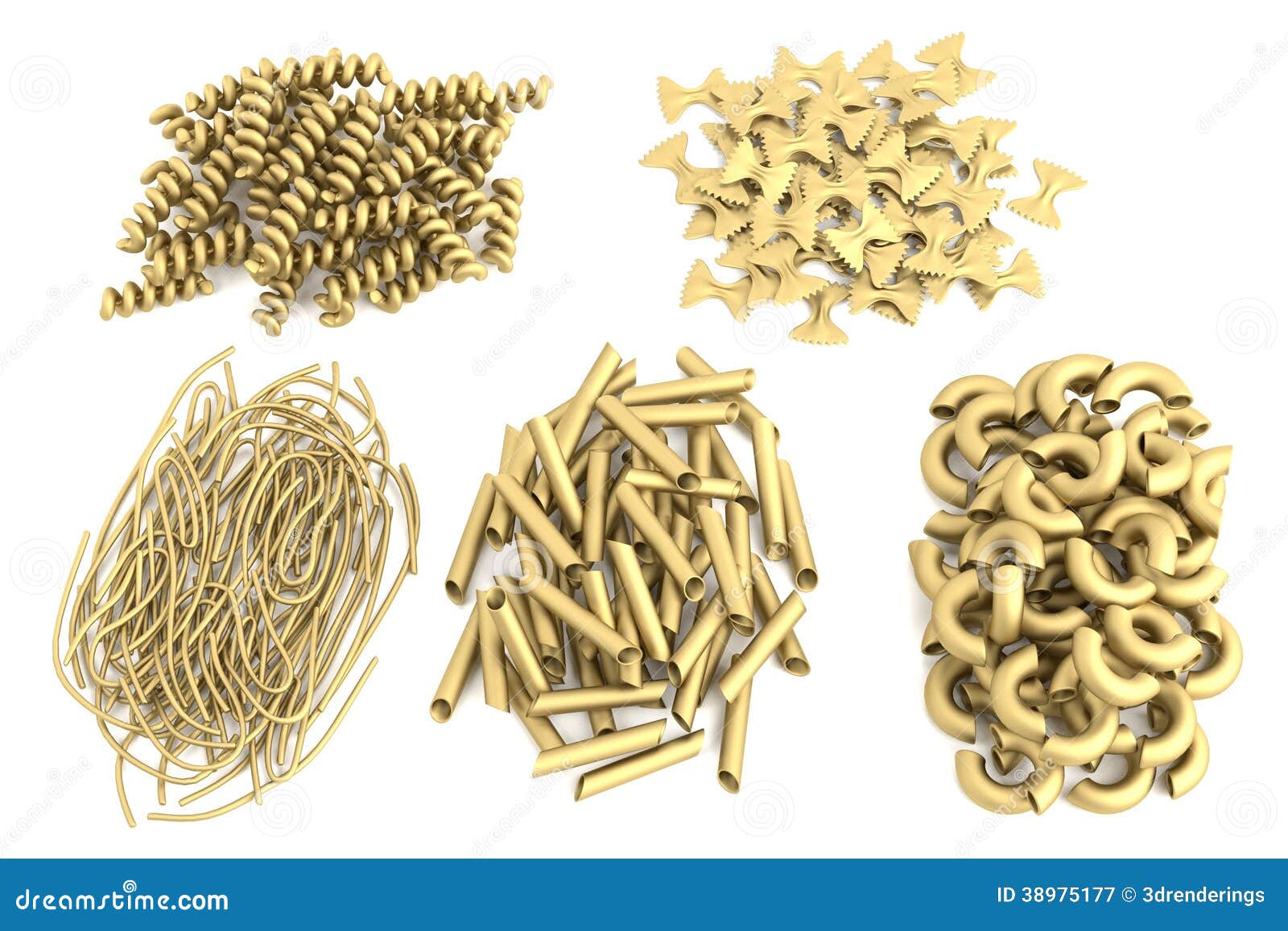 3d render of pasta stock illustration. Illustration of pasta - 38975177