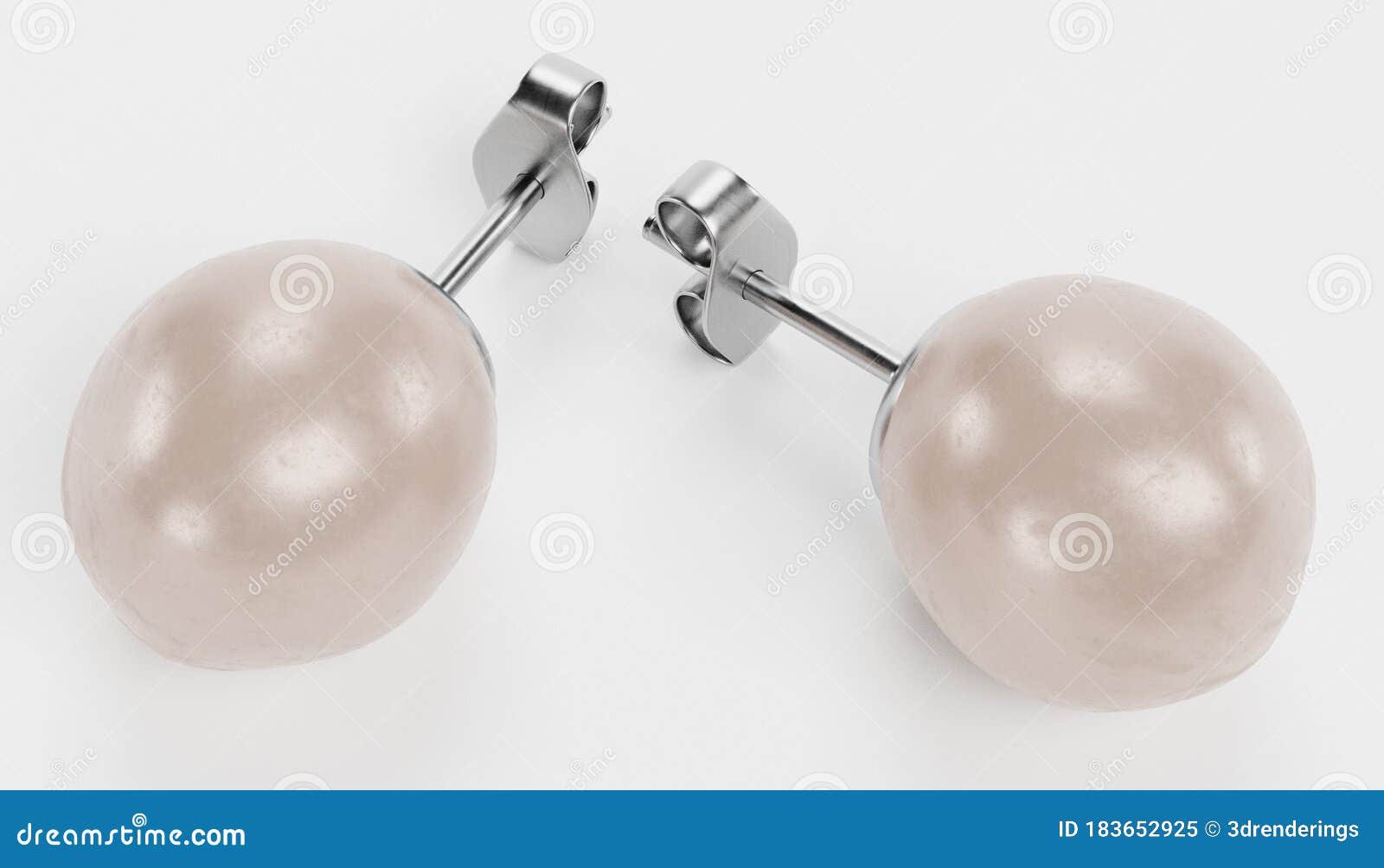 3D Render of Pearl Jewelry stock illustration. Illustration of render ...
