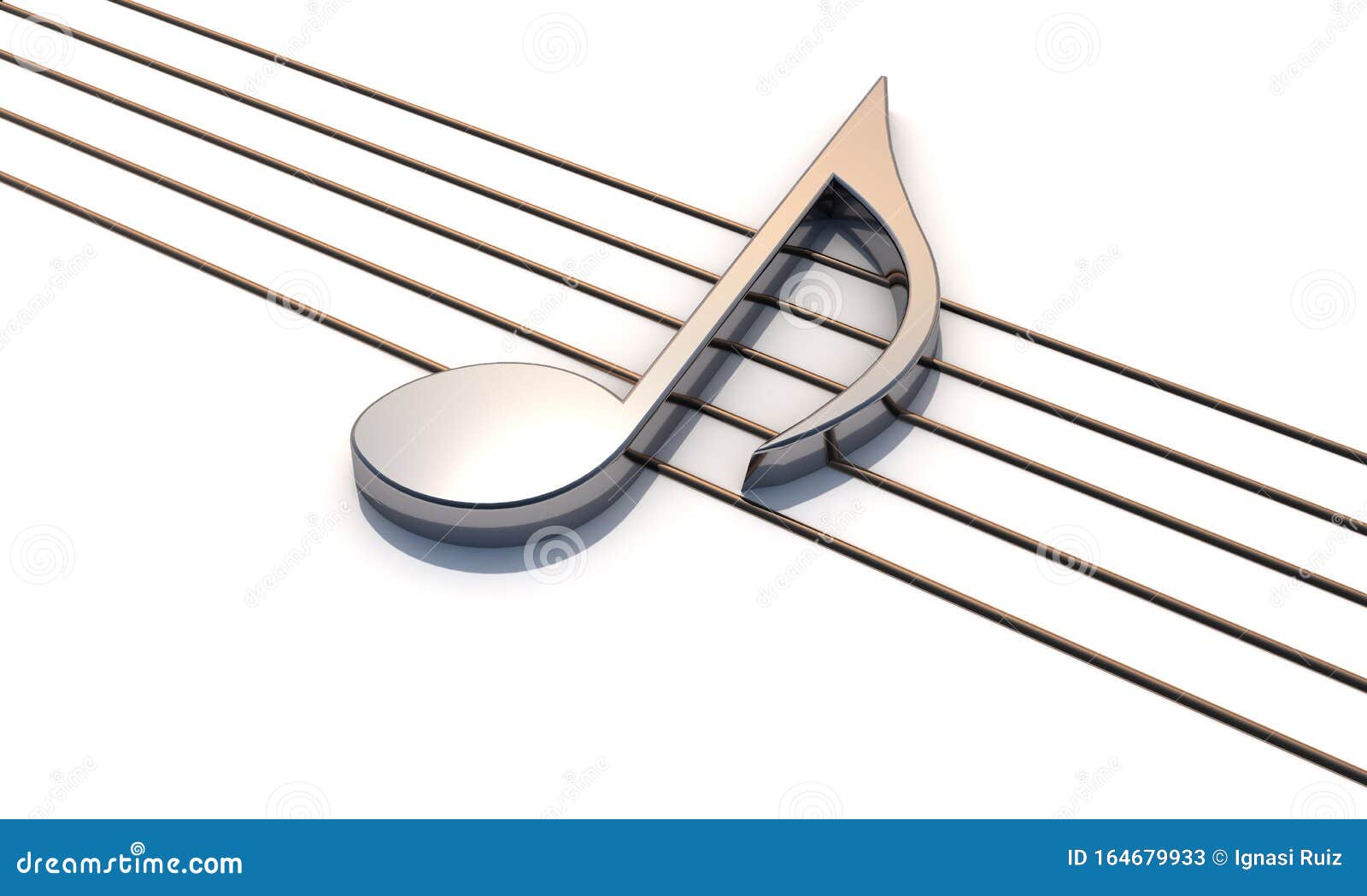 3D Render . Pentagram With Shiny Music Notes. Musical Background Stock ...