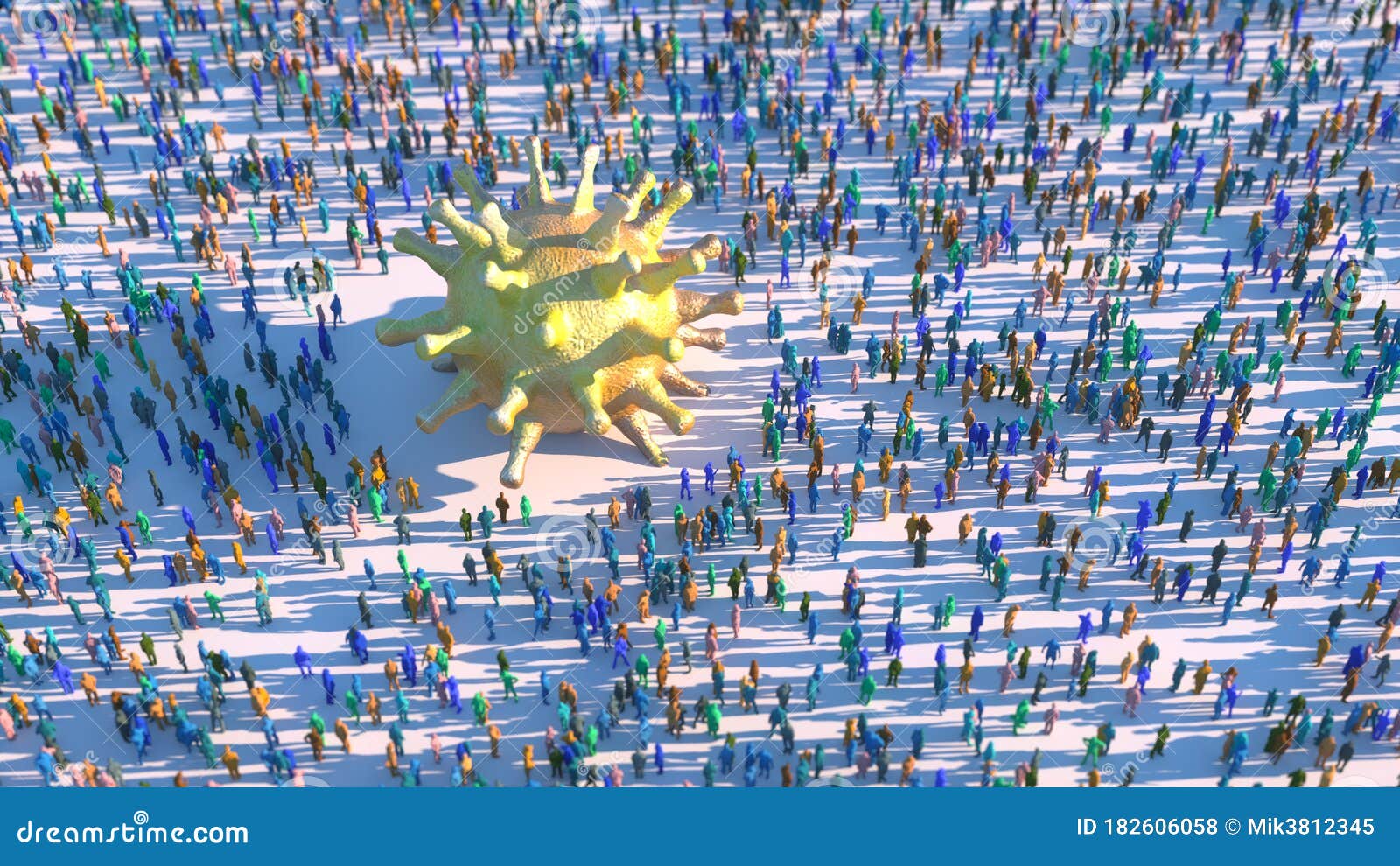 3d render people crowd stock illustration. Illustration of concept ...