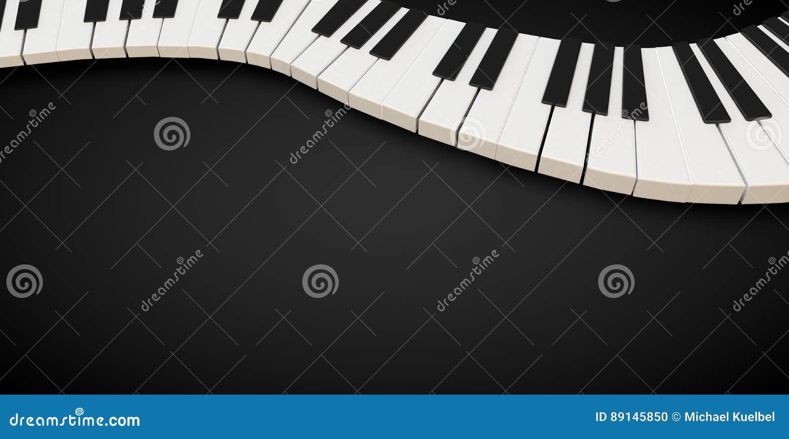 3d Render of a Piano Keyboard in a Fluid Wavelike Movement Stock ...