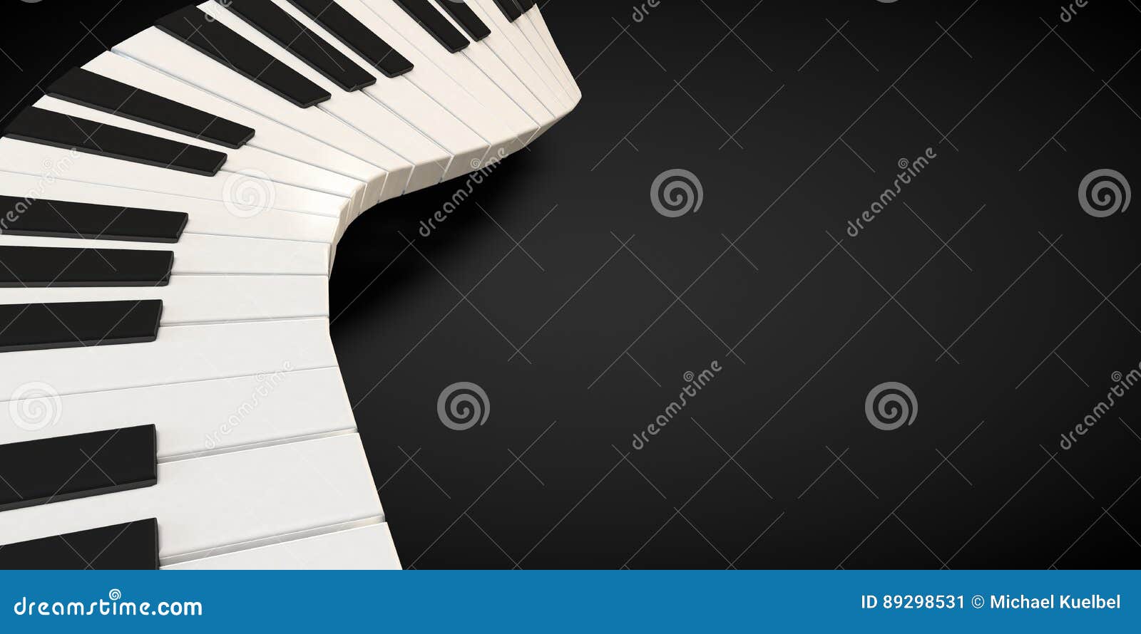3D Render, Piano Keys With Treble Clef Notes . Musical Background Stock ...