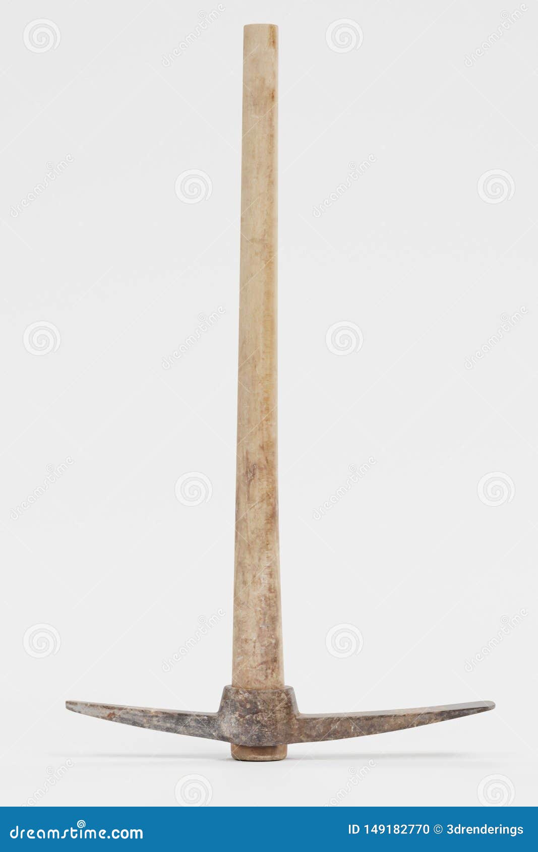 3D Render of Pickaxe stock illustration. Illustration of hardware ...
