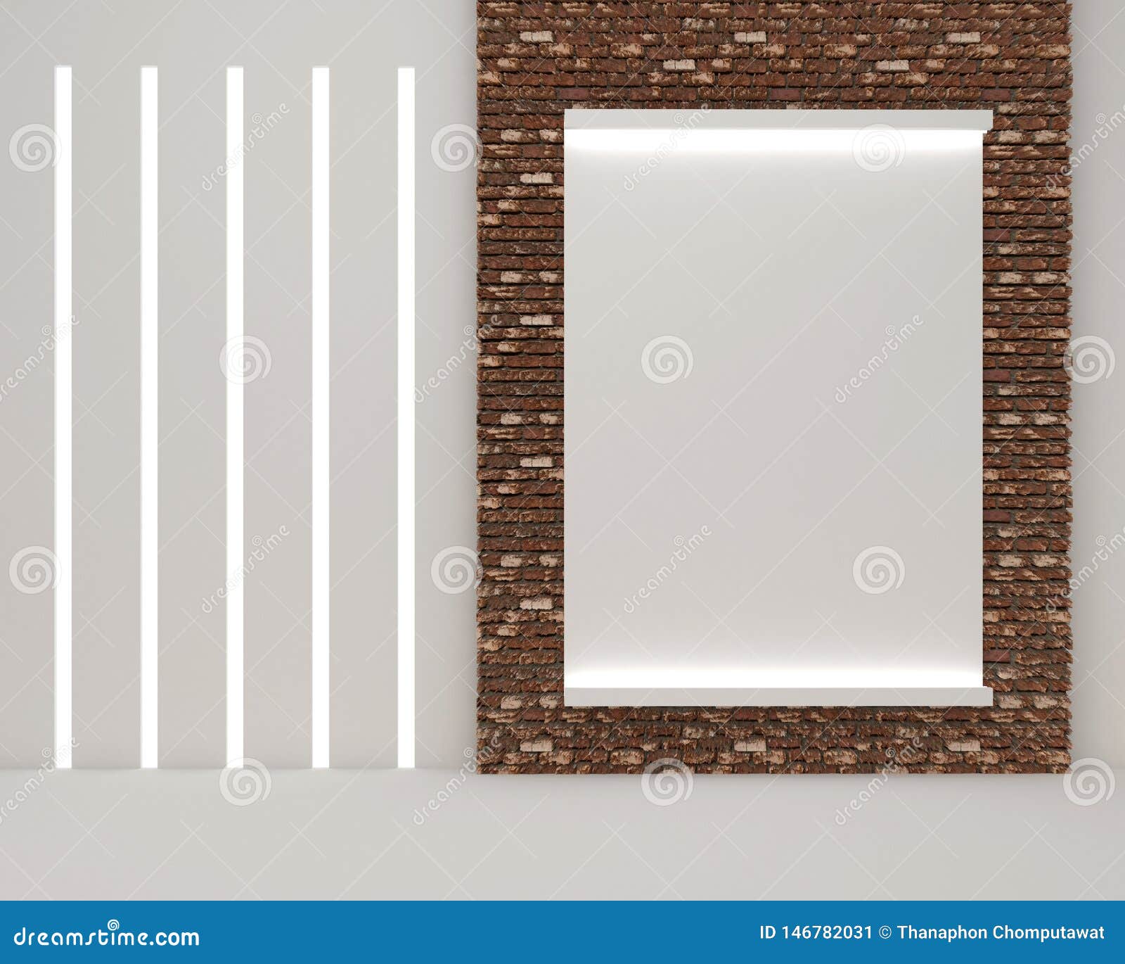 3d Render of Picture Frame Blank Stock Illustration - Illustration of ...