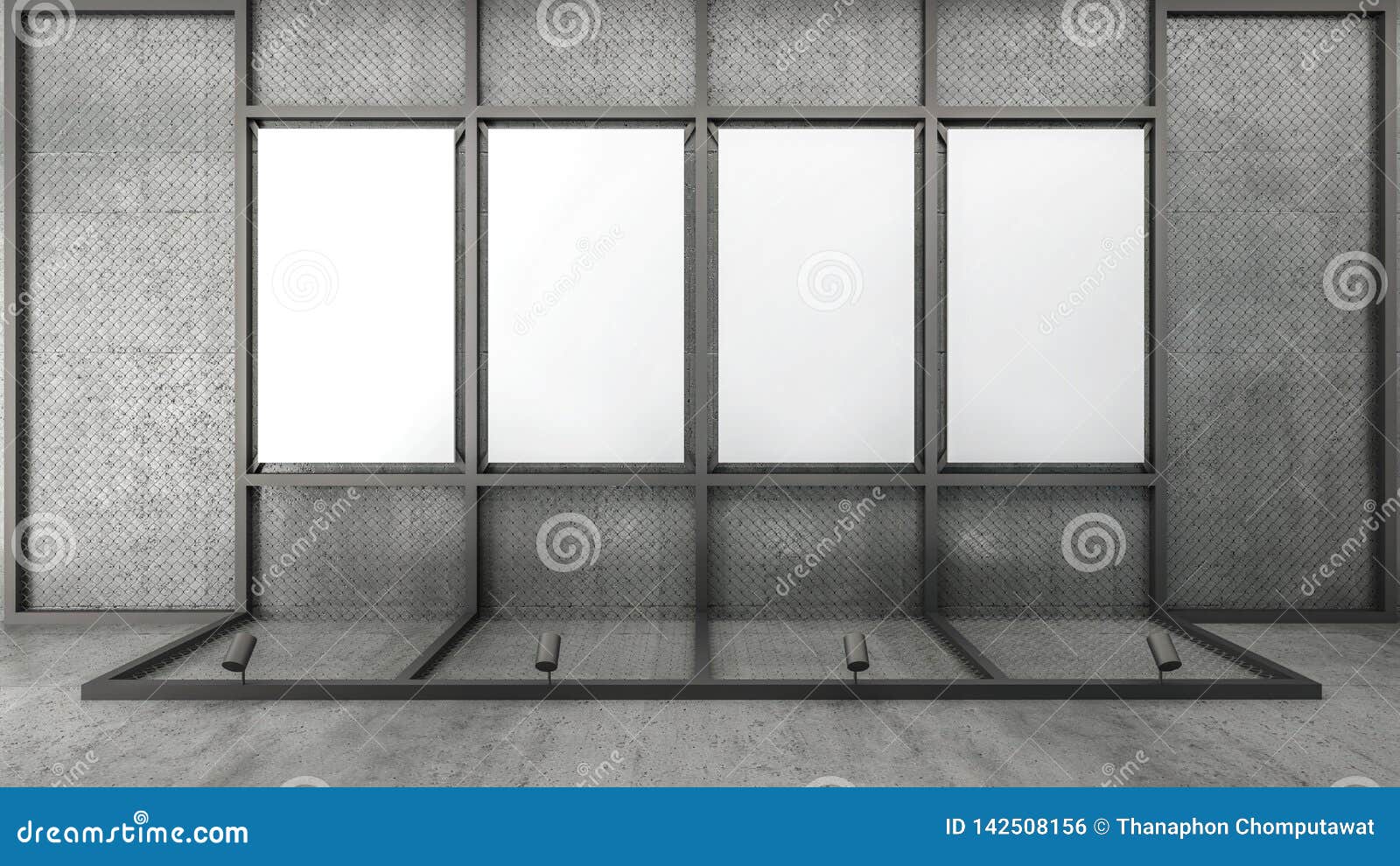 3d Render of Picture Frame Blank Stock Illustration - Illustration of ...