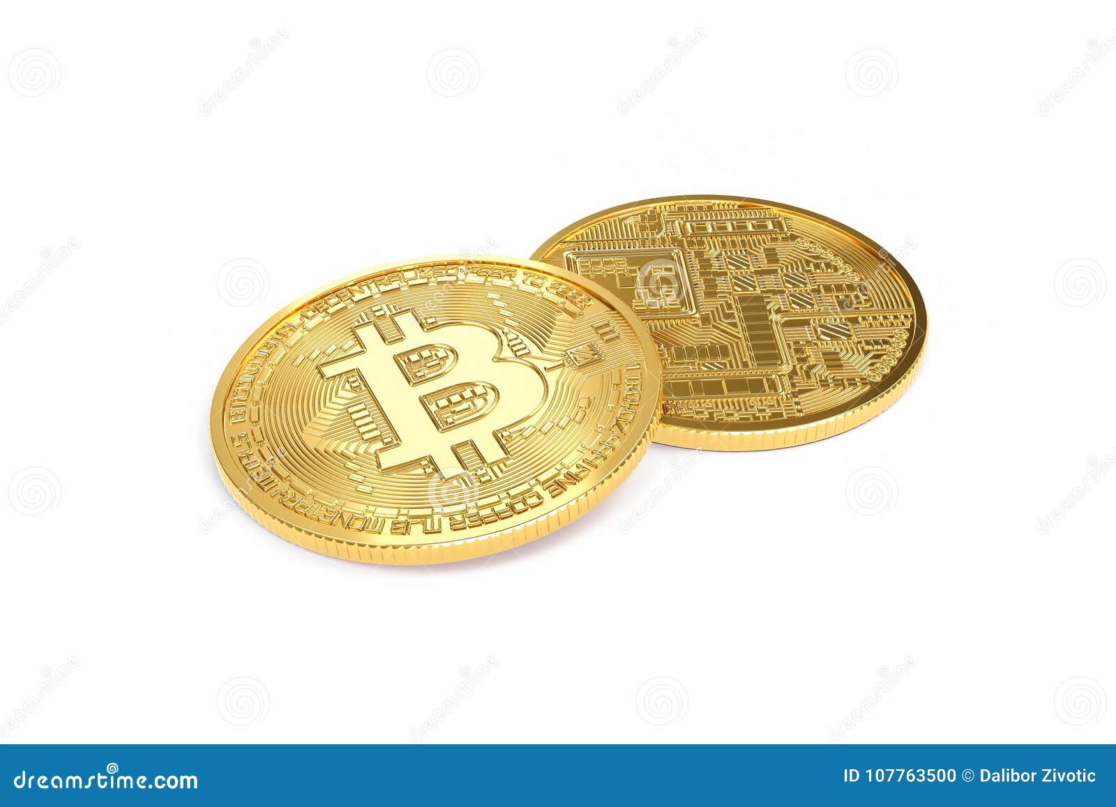 Pile of Bitcoin, 3D Illustration Stock Illustration - Illustration of ...
