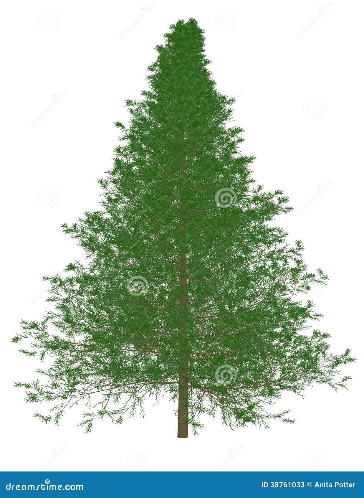 3d Render of a Pine Tree stock illustration. Illustration of rendering ...
