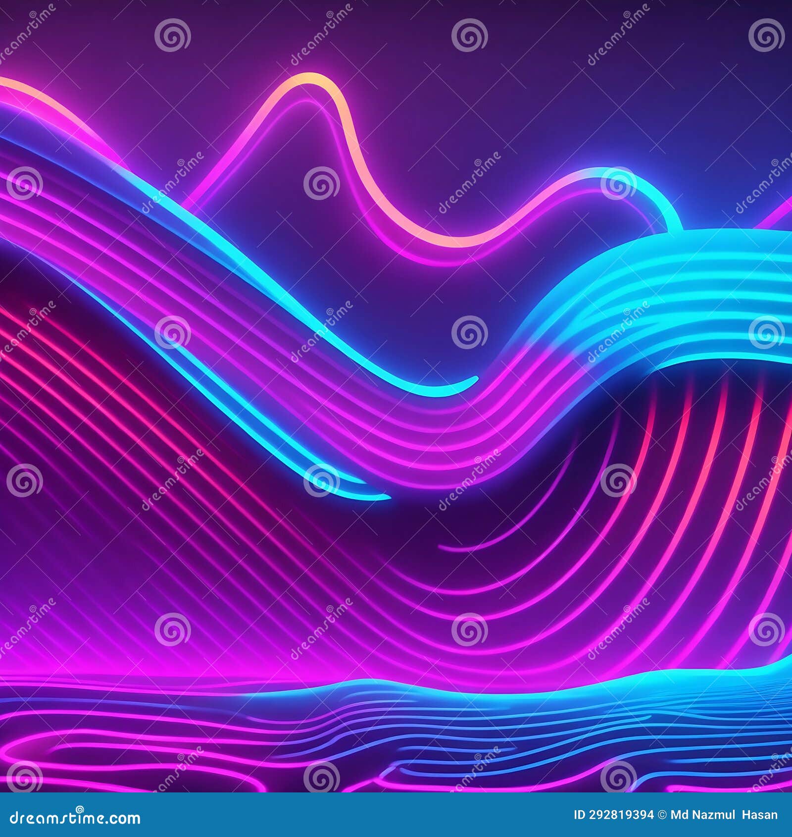 Neon Wave Stock S, Clipart and Illustrations Stock Illustration ...
