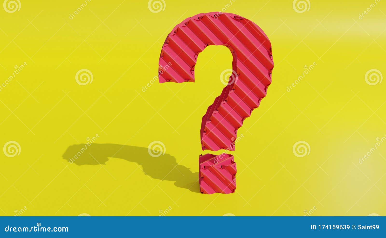 3d Render Ask Question Mark on Yellow Isolated Stock Illustration ...