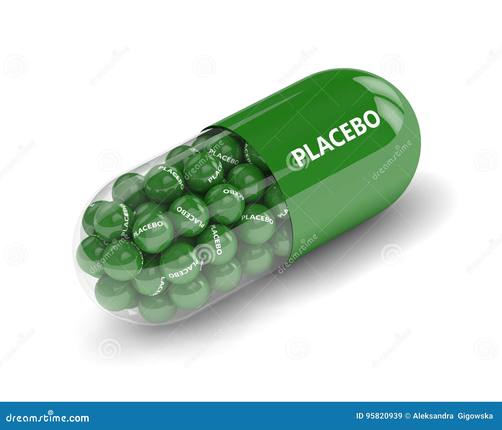 3D Render Of Placebo Pill With Granules Over White Editorial Photo ...