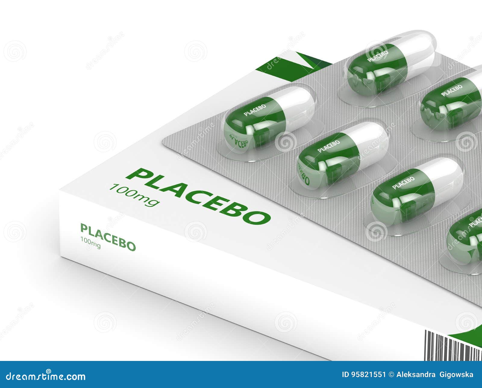 3D Render of Placebo Pills Over White Stock Illustration - Illustration ...