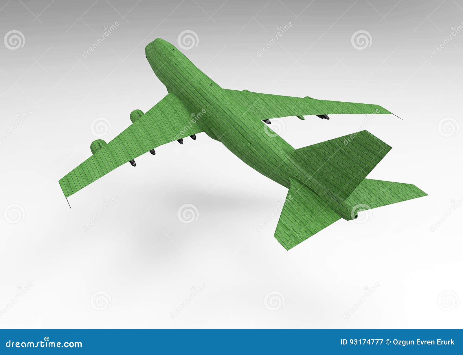 3D render plane stock illustration. Illustration of afterburner - 93174777