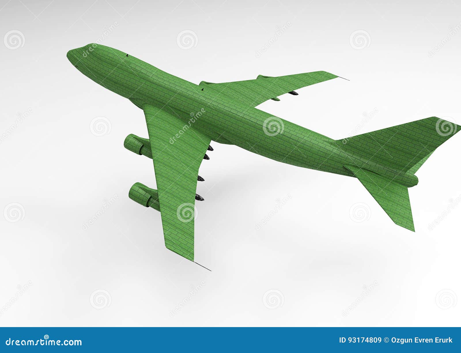 3D render plane stock illustration. Illustration of defense - 93174809