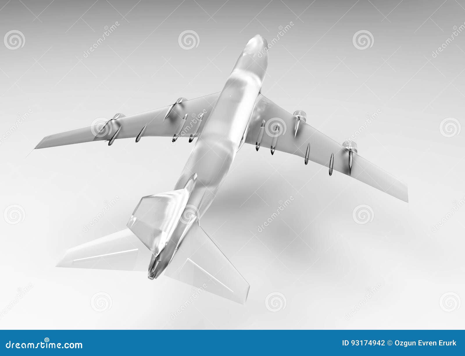 3D render plane stock illustration. Illustration of aeroplane - 93174942