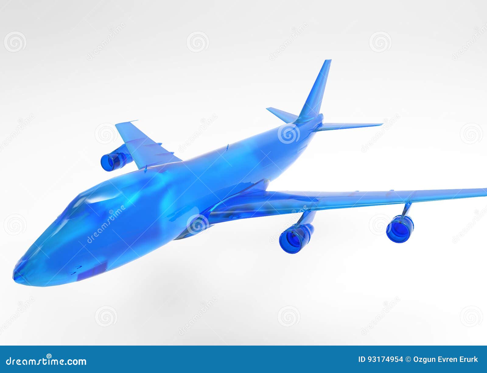 3D render plane stock illustration. Illustration of model - 93174954