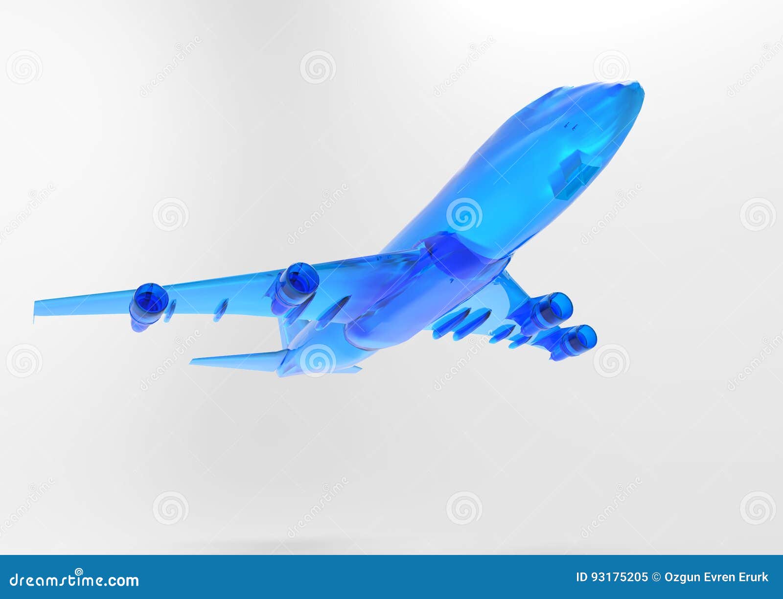 3D render plane stock illustration. Illustration of plane - 93175205