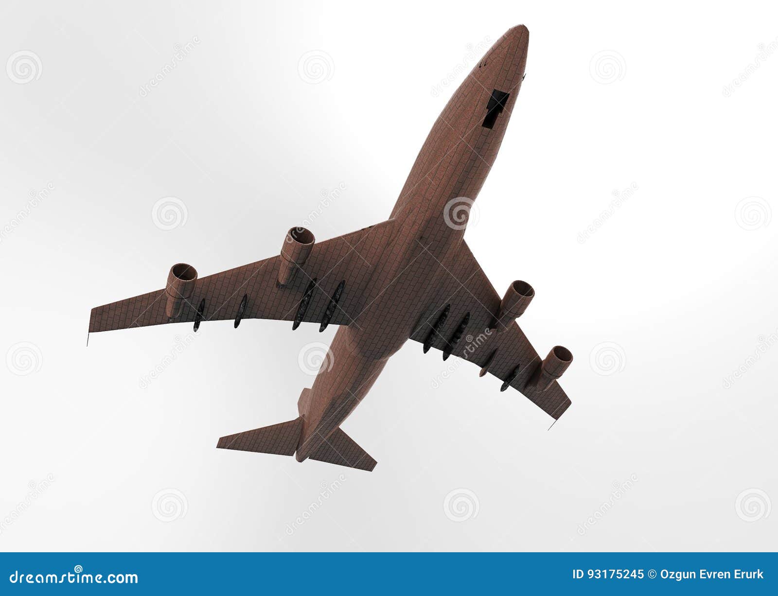 3D render plane stock illustration. Illustration of aeroplane - 93175245