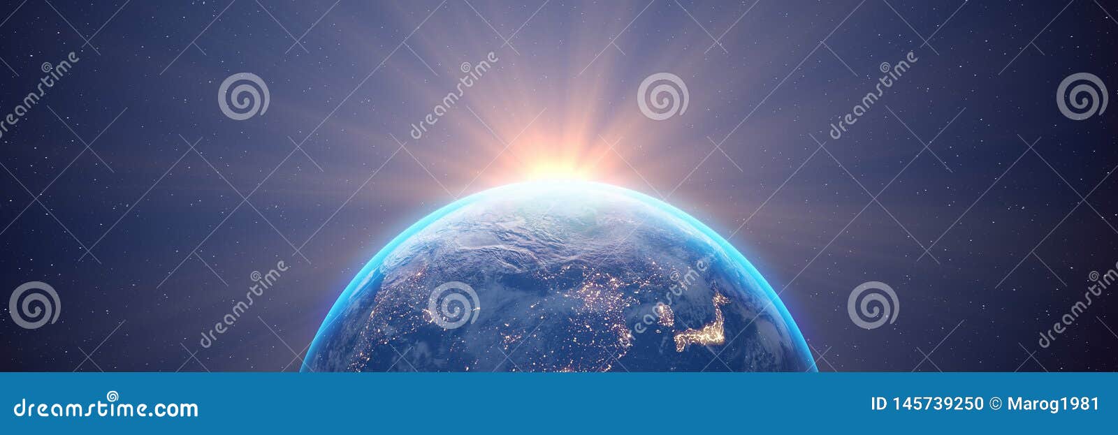 3d Render of Planet Earth - Flying through Space Stock Illustration ...