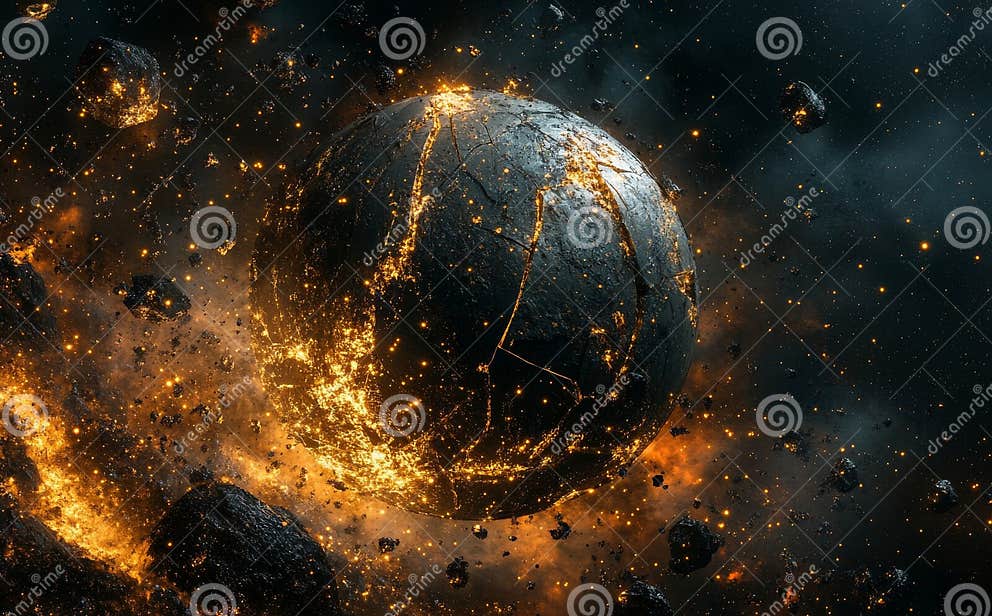 This is a 3D Render of a Planet Explosion that is Realistic To the 5K ...