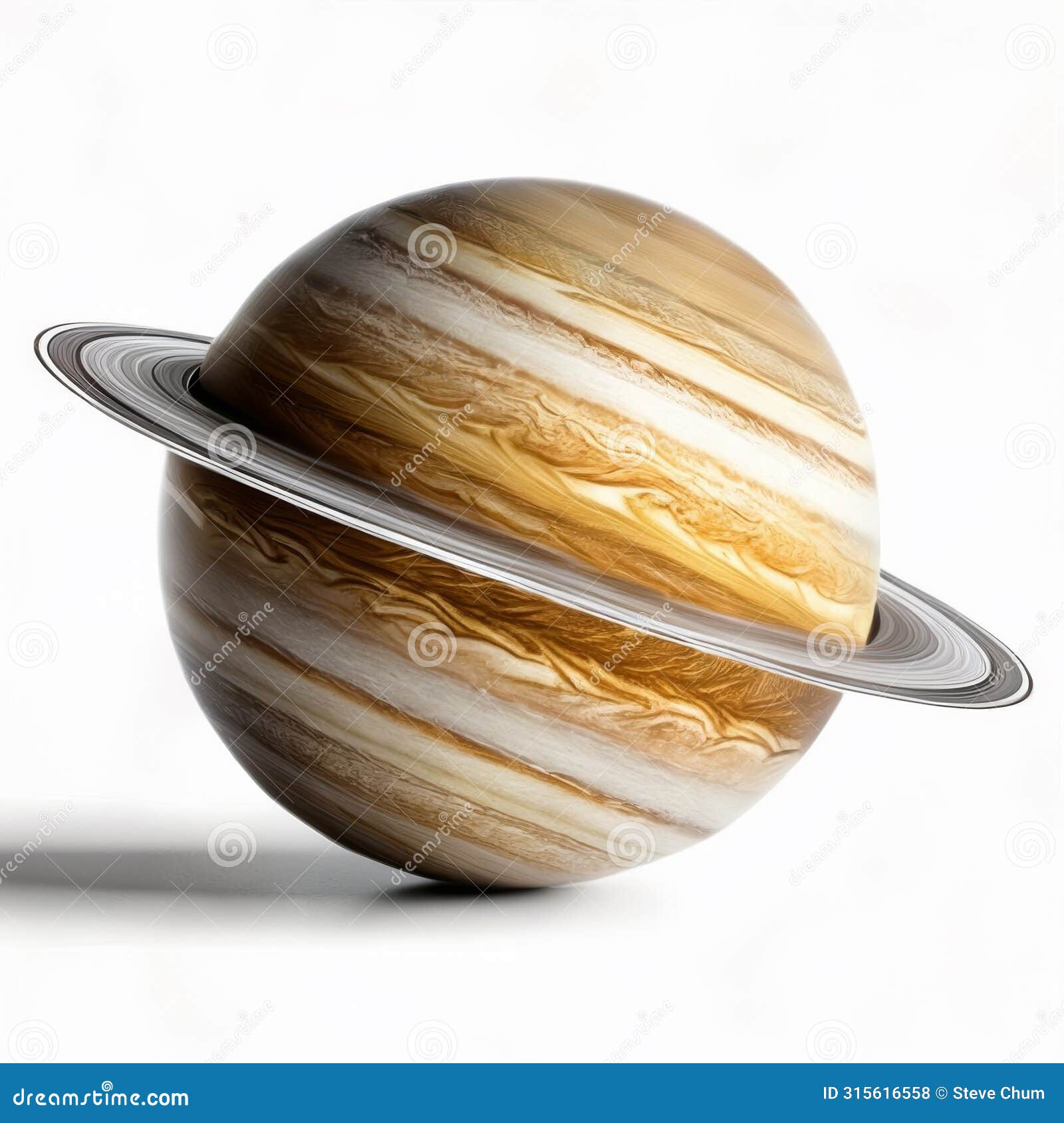 D Render of a Planet with Ring System, Saturn, Jupiter Stock ...