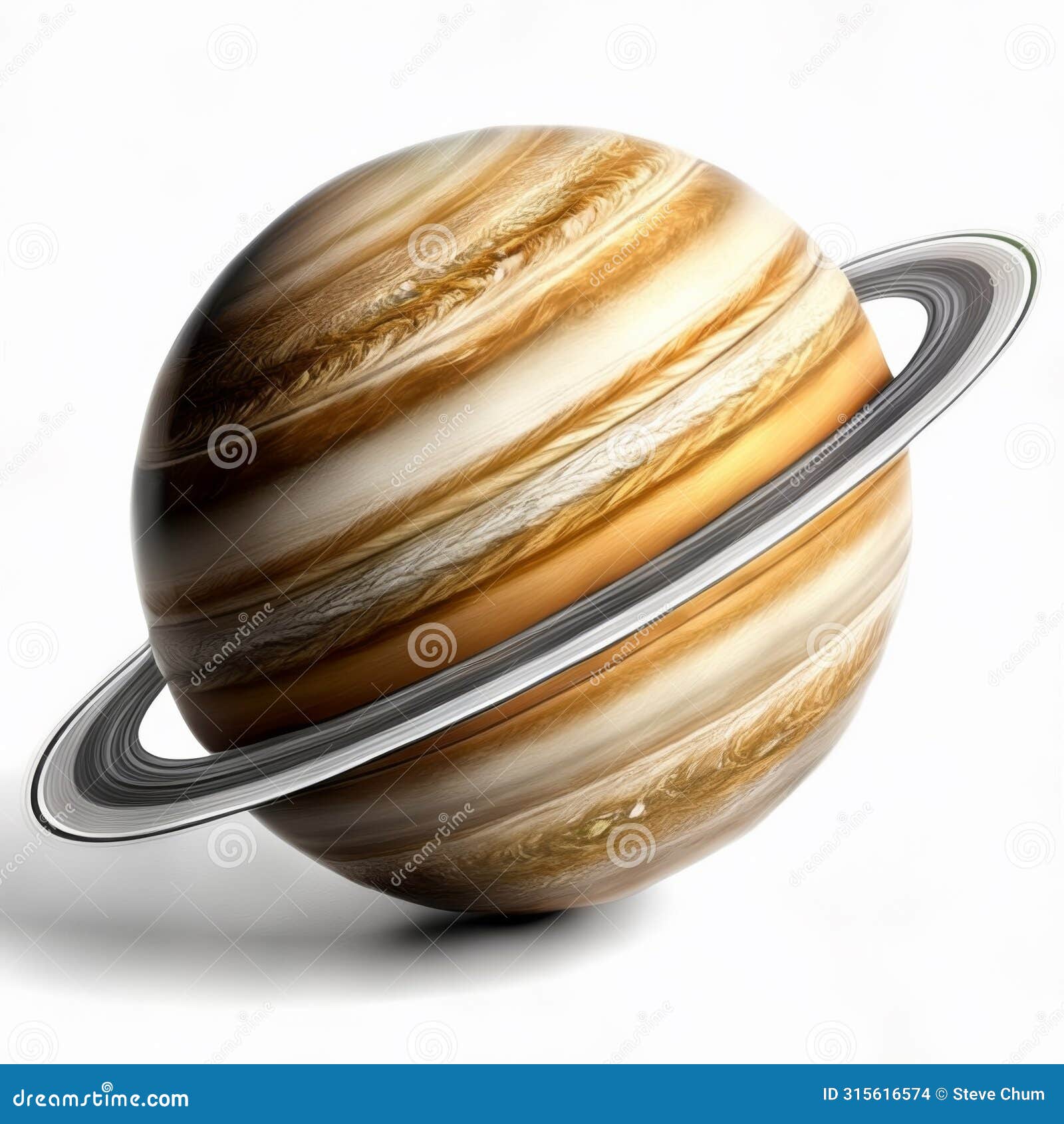 D Render of a Planet with Ring System, Saturn, Jupiter Stock ...