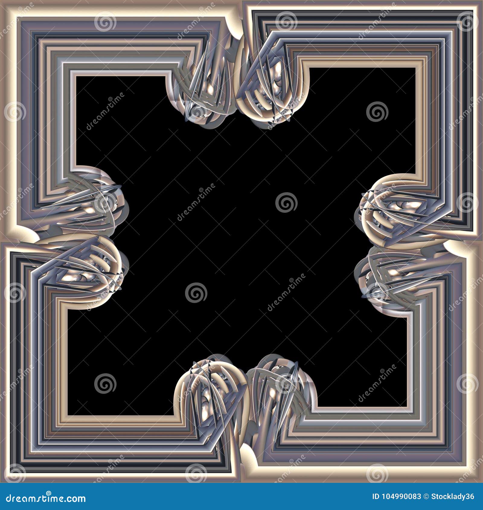 3D Render Plastic Background Frame Stock Illustration - Illustration of ...