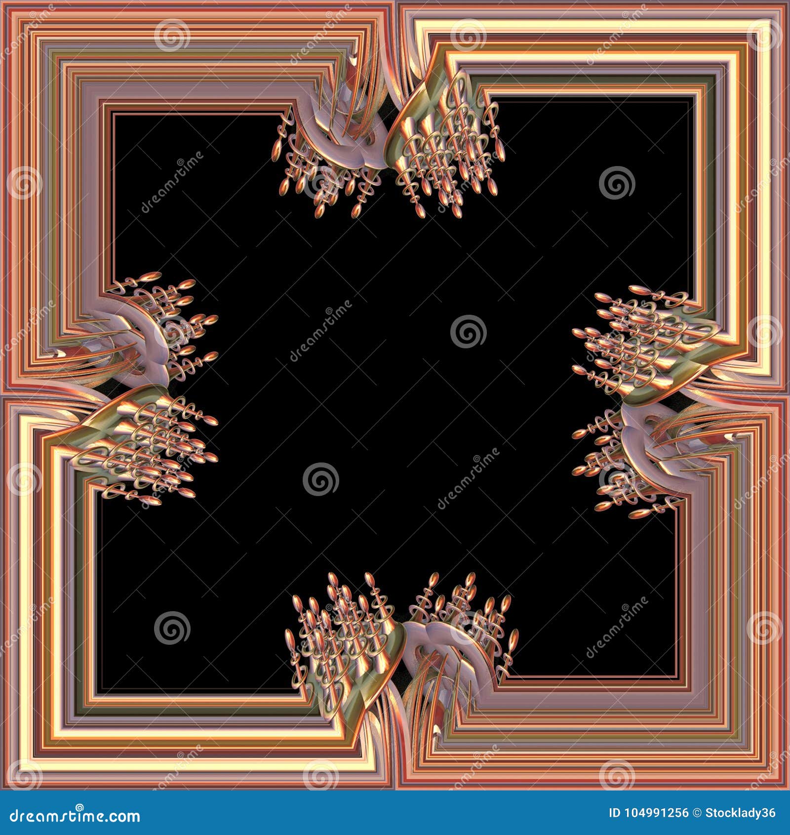 3D Render Plastic Background Frame Stock Illustration - Illustration of ...