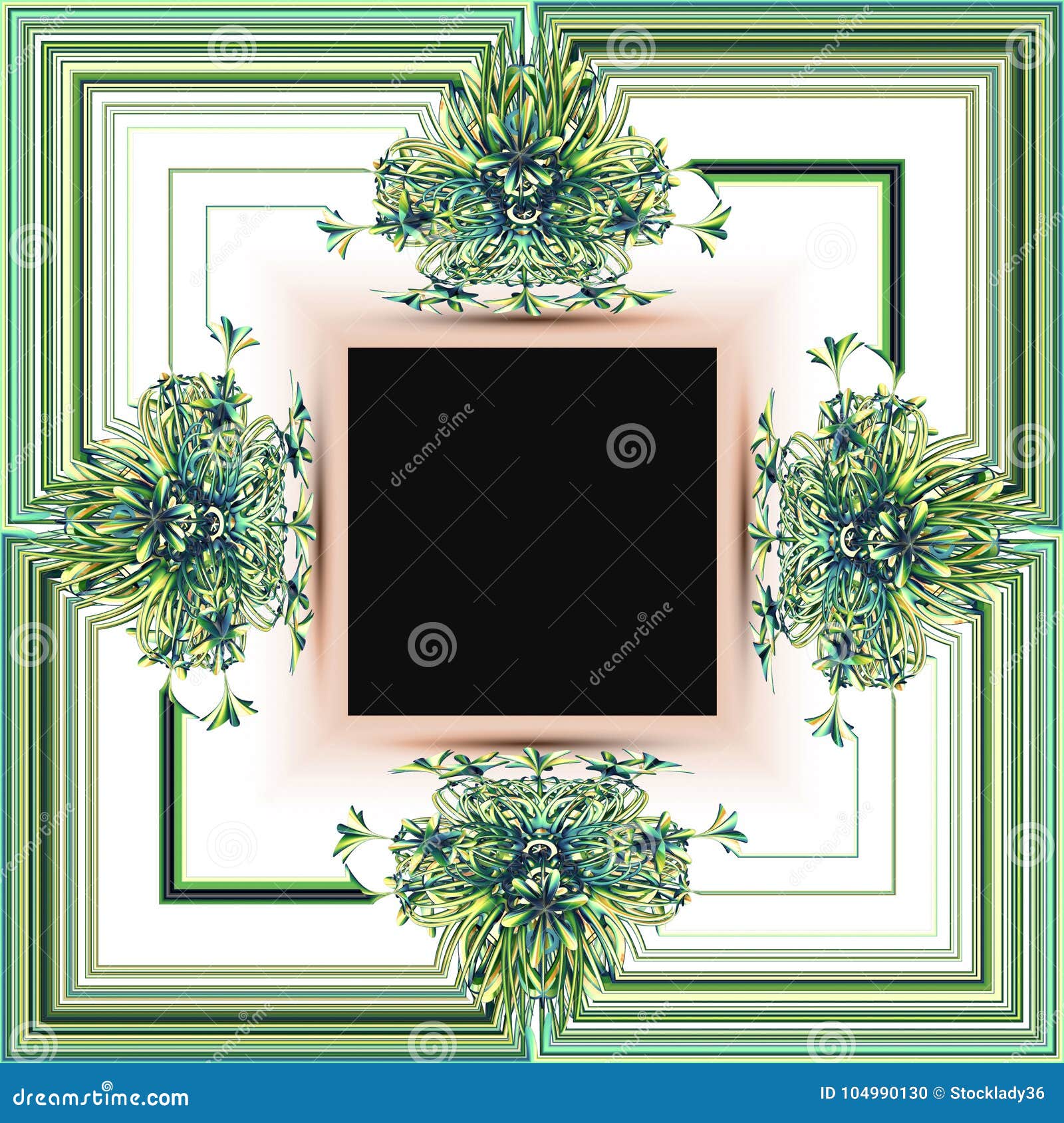 3D Render Plastic Background Frame Stock Illustration - Illustration of ...