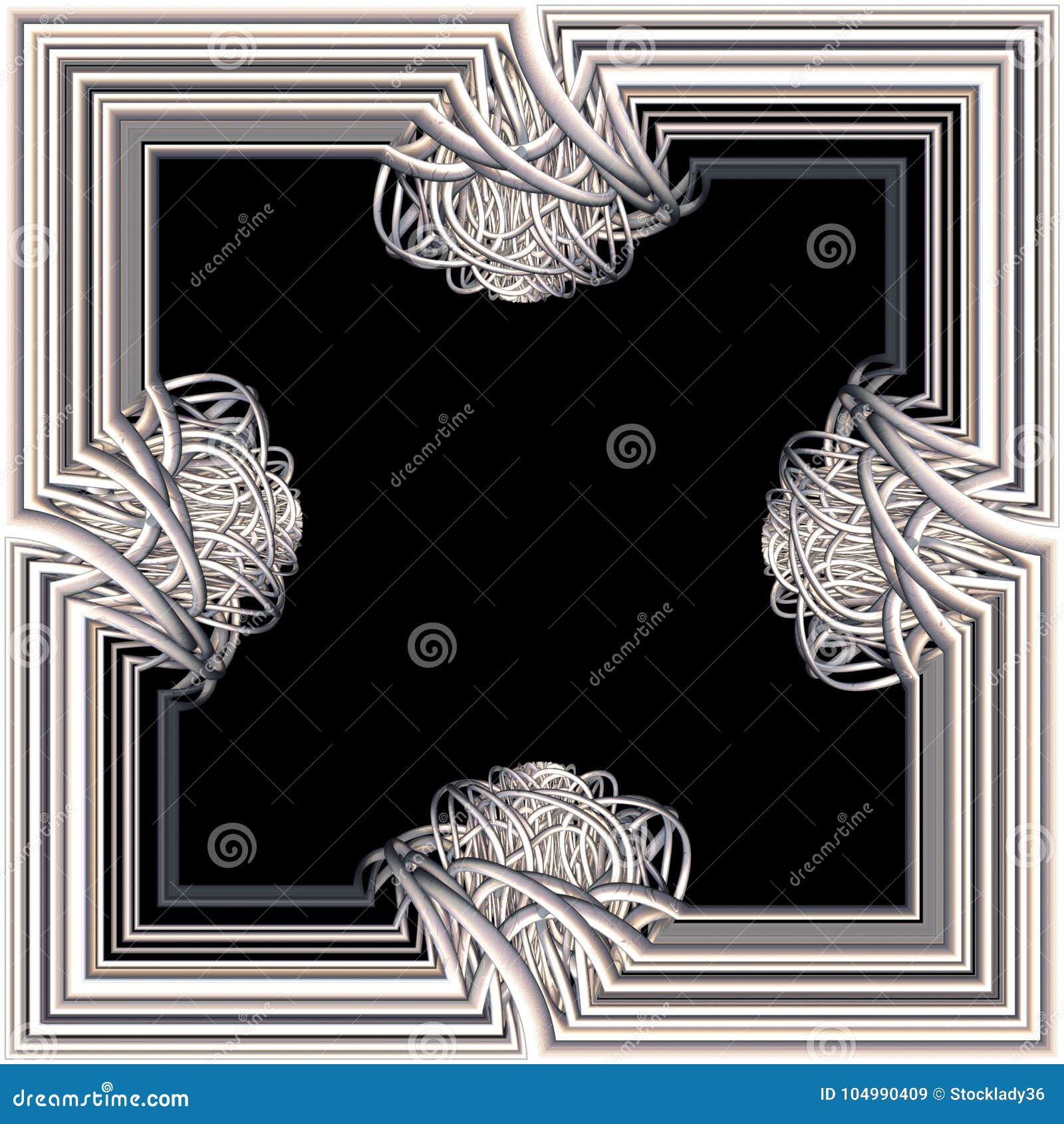 3D Render Plastic Background Frame Stock Illustration - Illustration of ...
