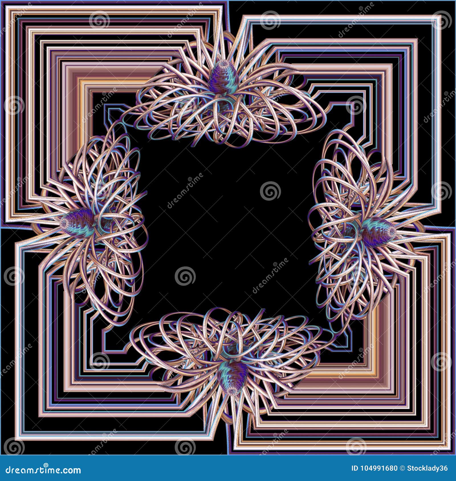 3D Render Plastic Background Frame Stock Illustration - Illustration of ...