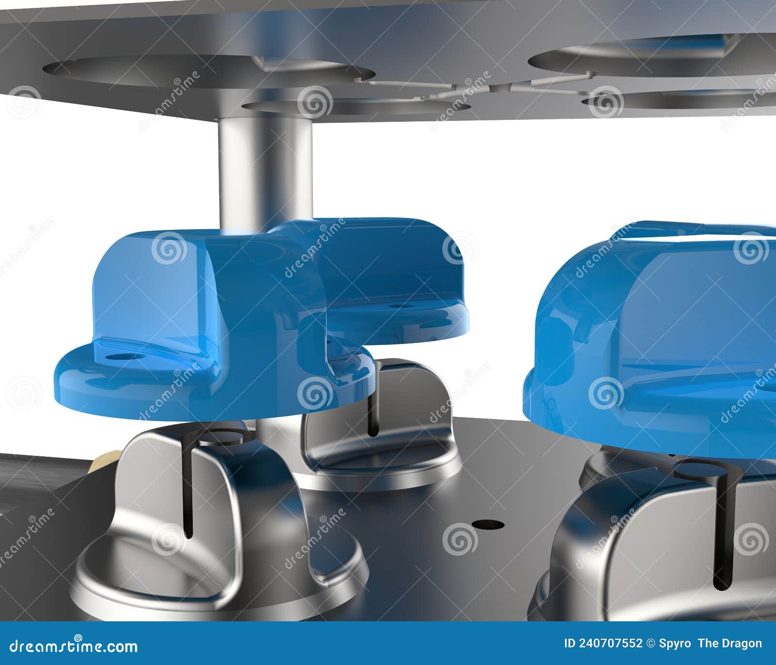 Injection Moulding Machine Vector Illustration. Full Cycle Scheme With ...
